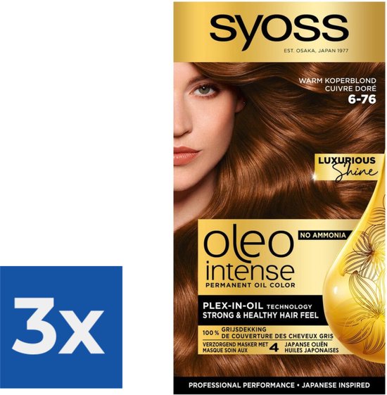SYOSS Oleo Intense 6-76 Warm Koperblond Haarverf - 1 stuk ...