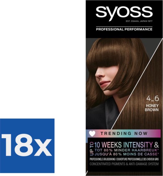SYOSS Color baseline 4-6 Honey Brown - 1 stuk - Voordeelverpakking 18 ...