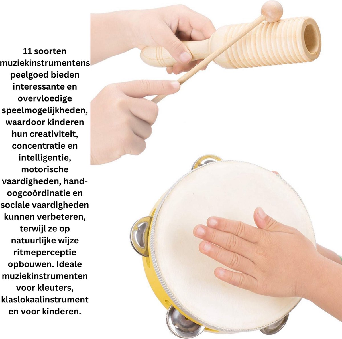 Kinder Muziekset - Percussie-instrumenten Set muziekspeelgoed voor ...