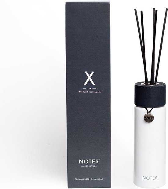 Notes reed diffuser X - White musk & fresh magnolia - geurstokjes | bol