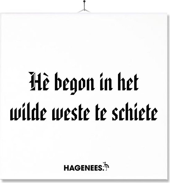 Tegel Met Opdruk | Haagse tekst | bol