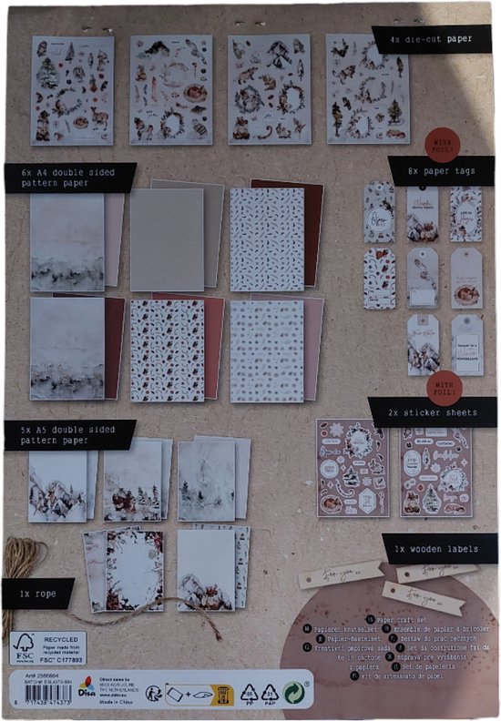 Deco Time - Paper craft set - Knutselset - Kaarten maken | bol