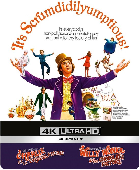 Willy Wonka And The Chocolate Factory (4K Ultra HD Blu-ray) (Steelbook ...