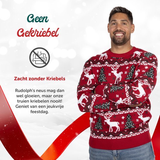 Foute Kersttrui Dames & Heren - Christmas Sweater "Gezellig Kerst Rood ...