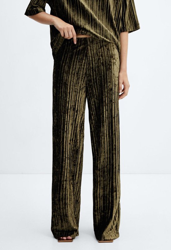 Mango Broek Geplooide Fluwelen Broek 57069100 43 Dames Maat - M | bol