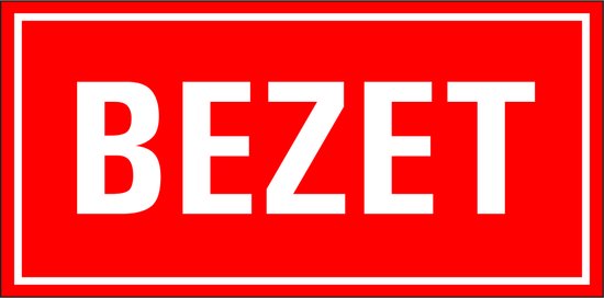 Bezet magneetsticker 200 x 100 mm | bol