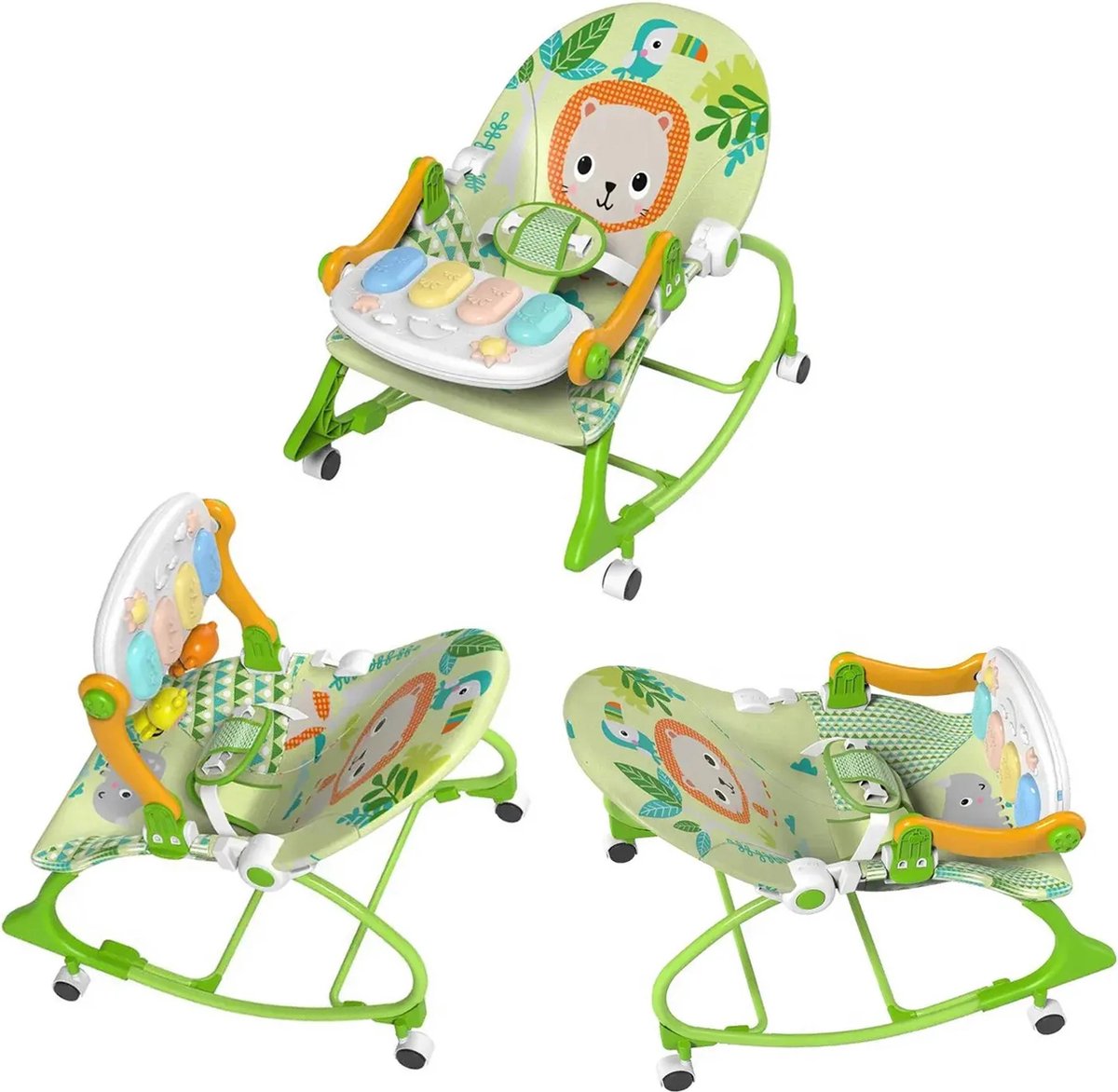 Wipstoel Baby - COMFORTABELE Baby Swing incl. verwijderbare MUZIEKPIANO ...