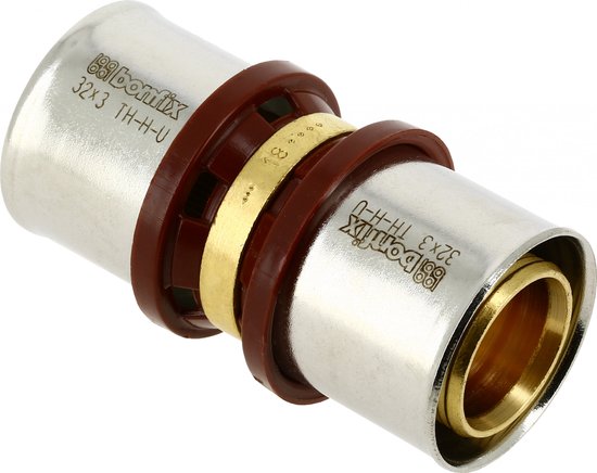 Bonfix Perskoppeling - 2x Alu-pers - Rechte koppeling - 32 x 32mm | bol