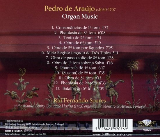 Rui Fernando Soares - De Araújo: Organ Music (CD), Rui Fernando Soares ...