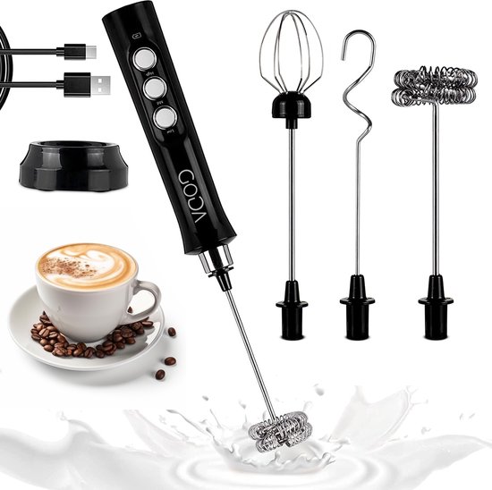 Goga-Electrische Melkopschuimer-Handmatig-Melkopschuimer- USB oplaadbaar... | bol