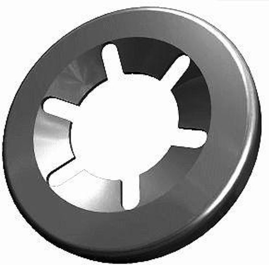 Push on asborgring - 10mm - 5stuks - Snelborger - zonder kap | bol