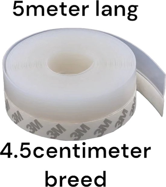 Tochtstrip - 500cm x 4.5cm - Zelfklevend - Transparant - Isolatie ...