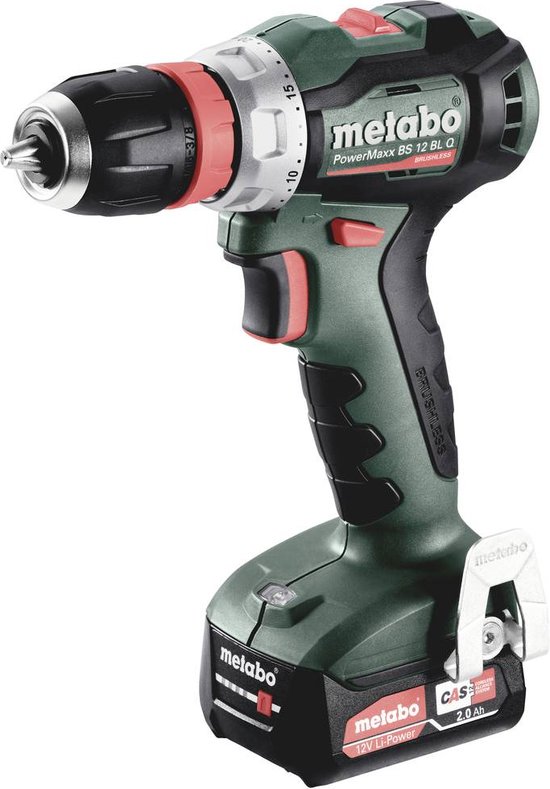 Metabo PowerMaxx BS 12 BL Q 601045500 Accu-schroefboormachine 12 V 2 Ah Li-ion Incl. 2... | bol