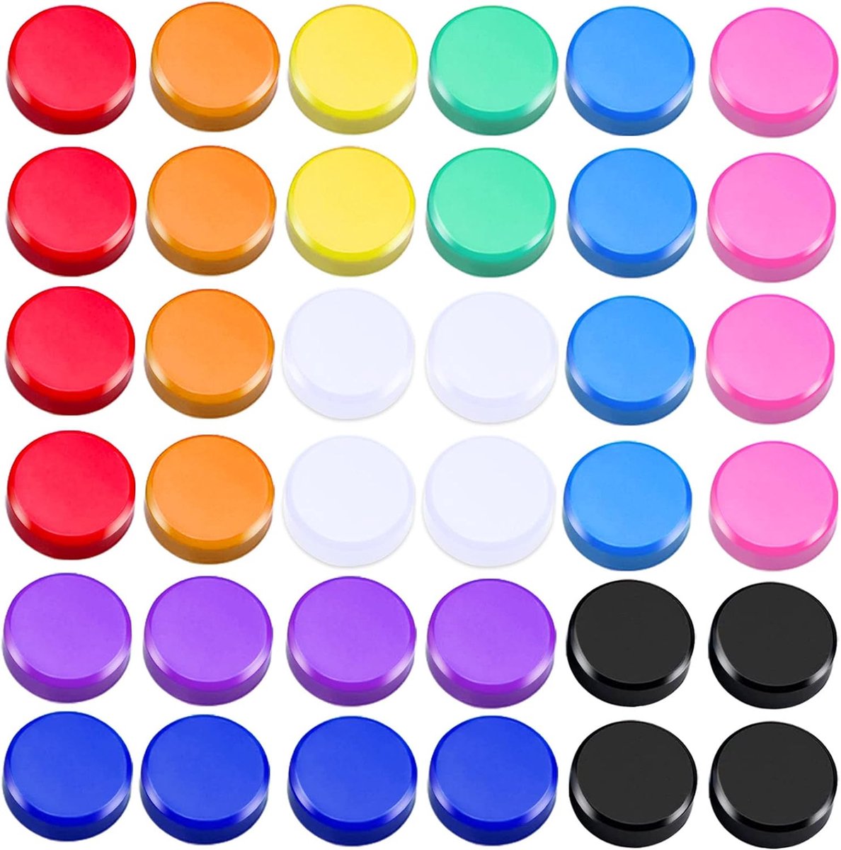 40 stuks magneten in 10 kleuren, koelkastmagneet, magneten voor ...