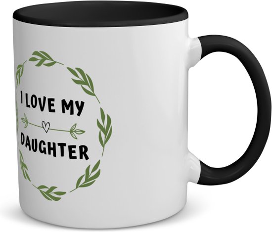 Akyol - i love my daughter koffiemok - theemok - zwart - Dochter - liefste dochter -... | bol
