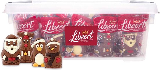 Libeert chocolade kerstfiguren - 40 holle figuren met melkchocolade ...