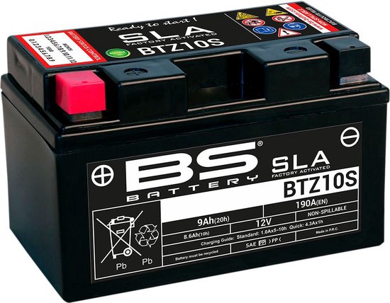Bs Battery Btz10s Agm-accu Zwart | bol