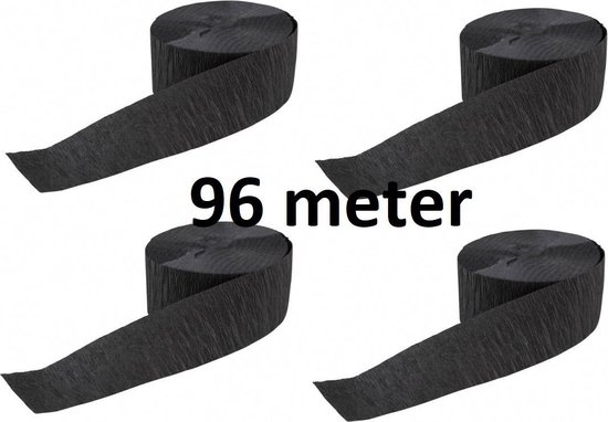 Crepe slinger - slingers zwart 4x 24 meter = 96 meter | bol