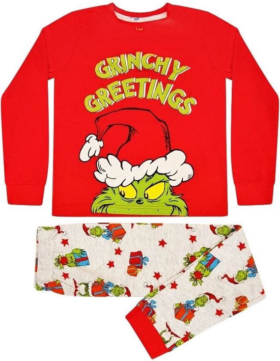 Kerst Pyjama Grinchy Greetings Rood - Kinderen | bol.