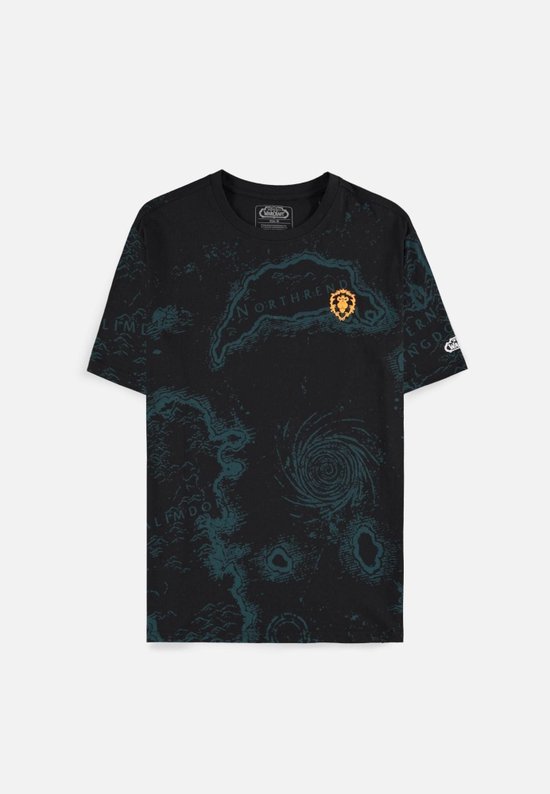 World Of Warcraft - Azeroth Map Heren T-shirt - S - Zwart | bol