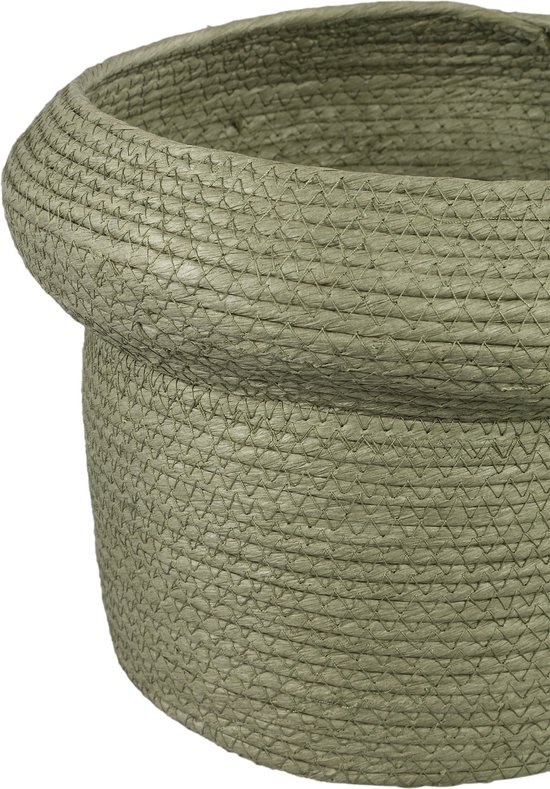 PTMD Summera Green round paper rope pot w border SV3 | bol
