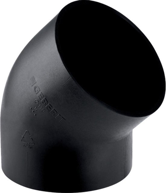 Geberit afvoer PE fitting bocht 45° 160 | bol