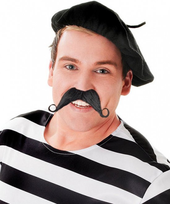 Carnaval verkleed set compleet - Fransman baret met plaksnor - volwassenen -... | bol