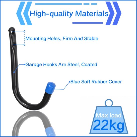 Garage opslag haken, Garage muur haken voor ophanging, Heavy Duty J Utility Hangers,... | bol