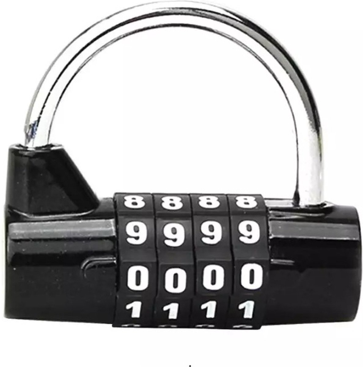 Hangslot met cijfercode - 4 cijfers - Zwart | bol