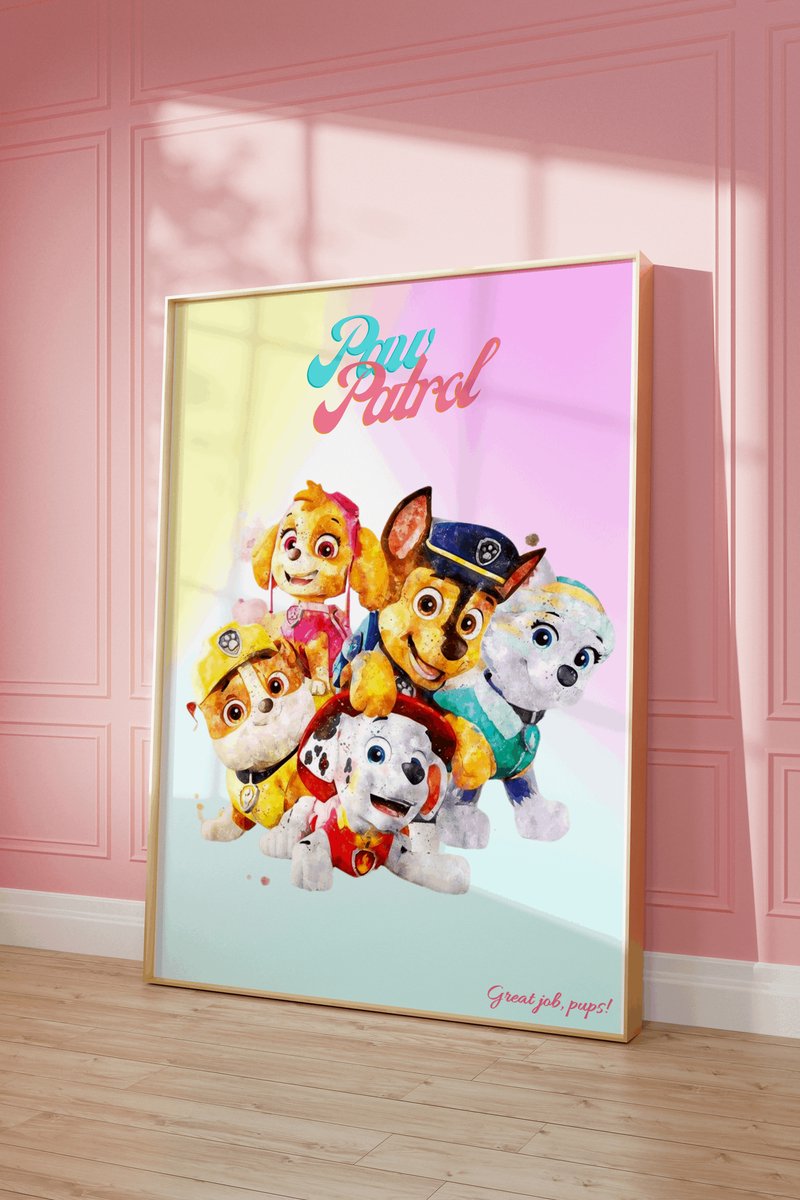 Paw Patrol Crests poster - cadeau - 60x40 cm - cadeau voor kinderen ...