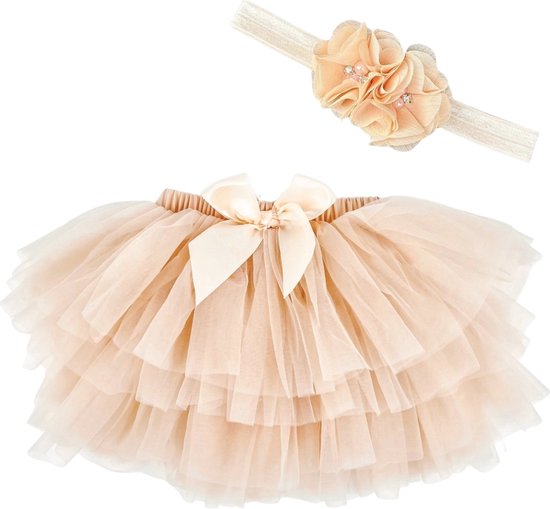 May Mays Tutu Rokje Annabel Champagne + haarbandje | bol