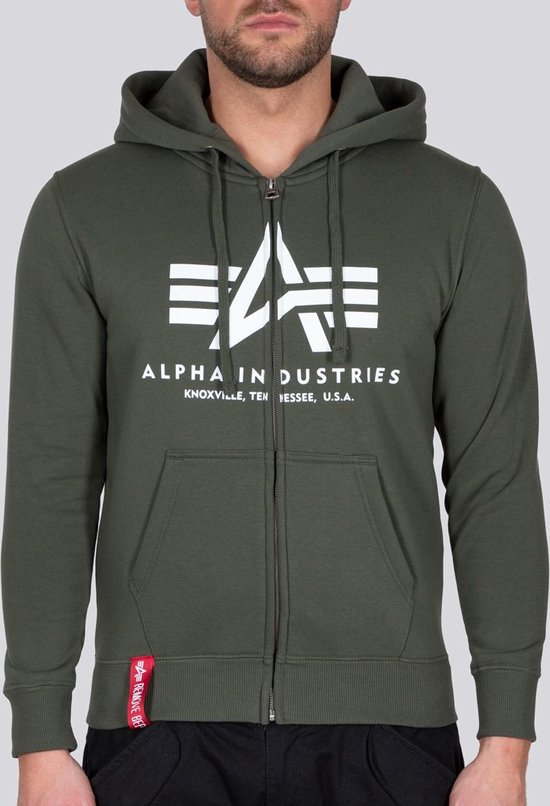 Alpha Industries Basic Zip Hoody Dark Olive-S | bol