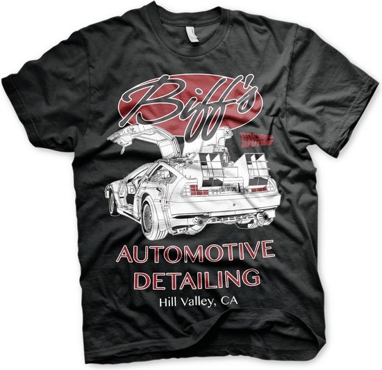 Back to the Future Biff's Automotive Detailing T-Shirt Black-2XL | bol