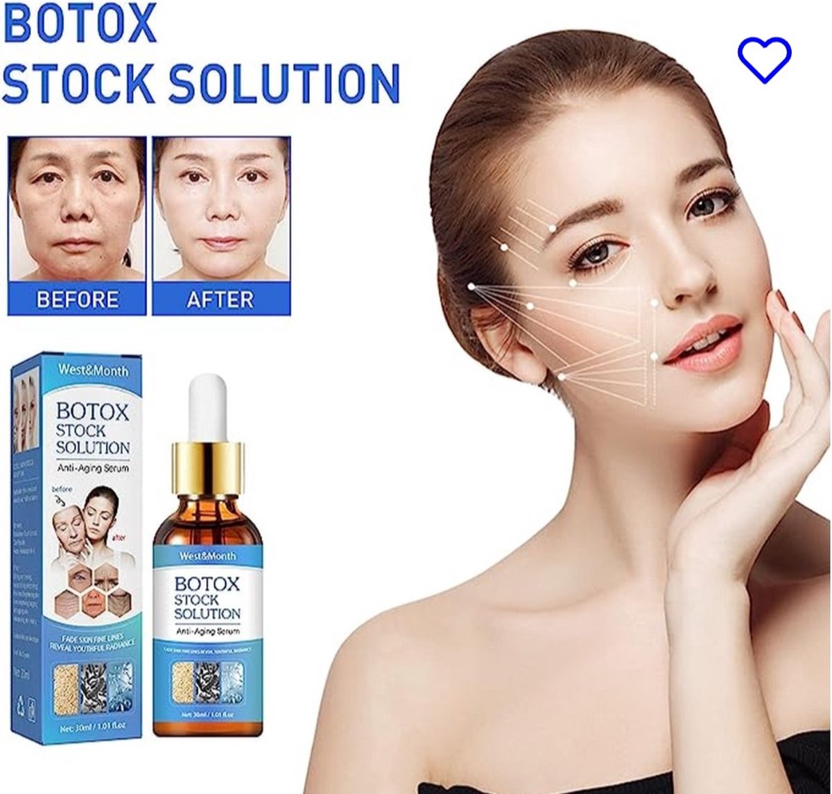 Zeer effectieve Botox Stock Solution, Botox Stock Solution Facial Serum ...
