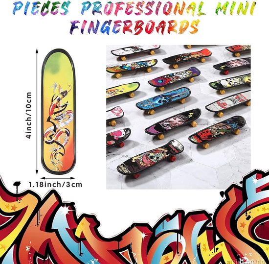 Vinger Skateboard, 10 stuks, mini-skates, vingers, skatepark ...