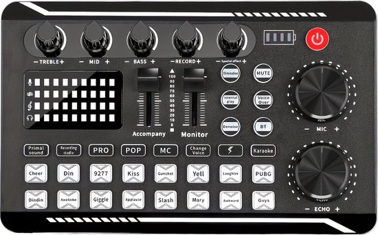 Xerolax Audio Mixer - Mengpaneel - DJ - Mixer - Gaming - Streaming | bol