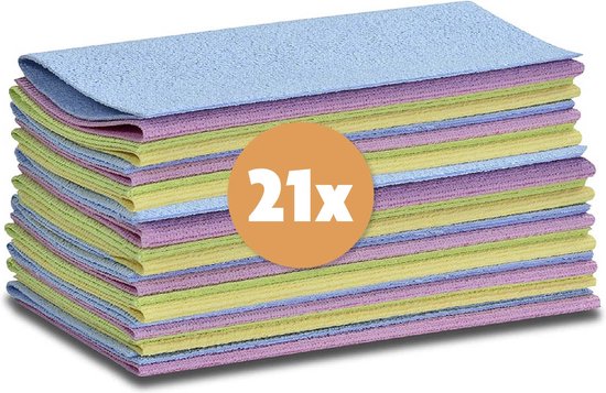 LaundrySpecialist Vaatdoekjes 21 stuks – Professionele Microvezel ...