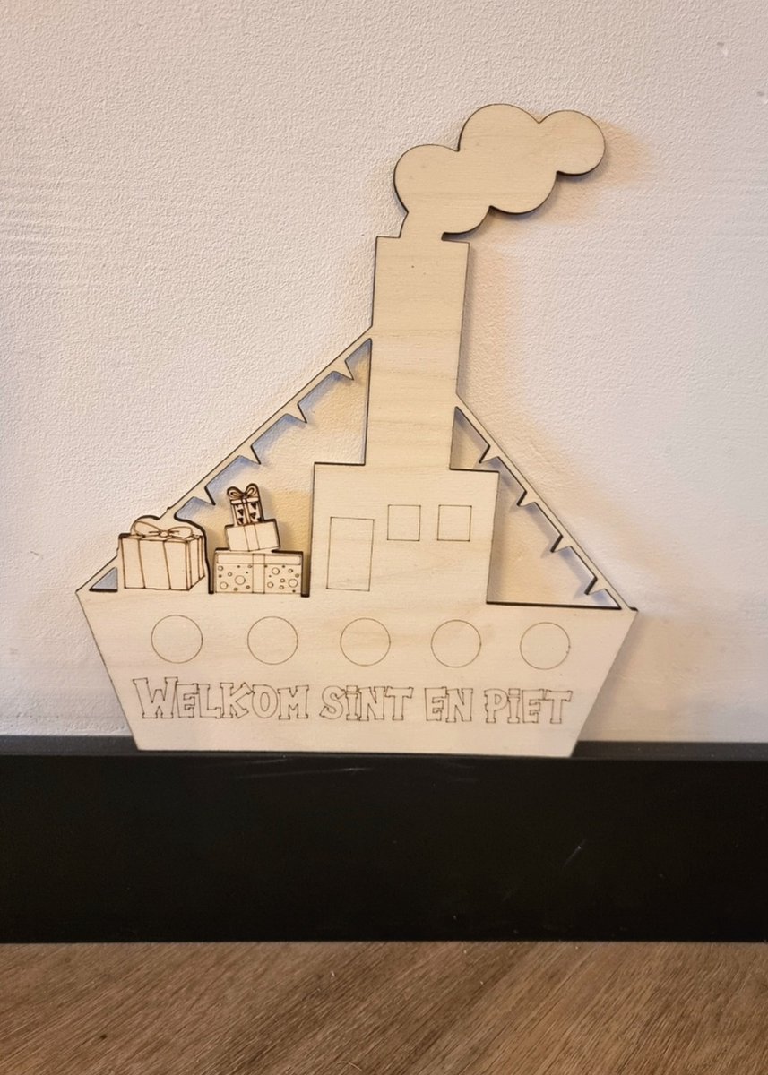 Stoomboot hout pakjes - Knutselen - Verven - Schilderen - Kleuren ...