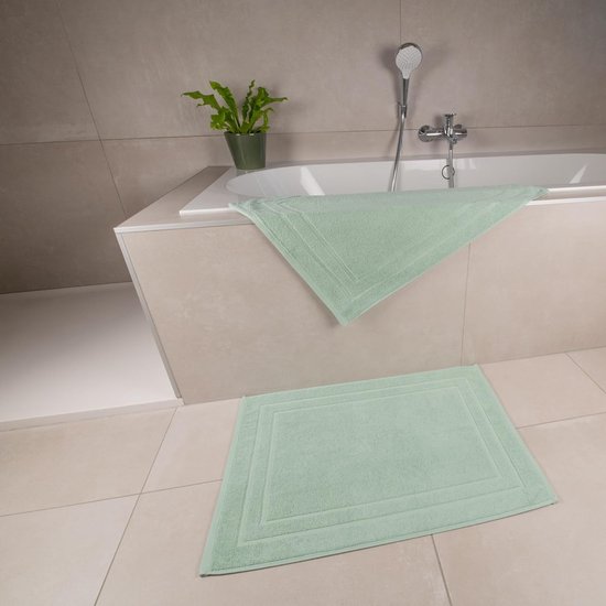 Badmat set van 2 | 100% katoenen badstof douchemat 50 x 70 cm ...