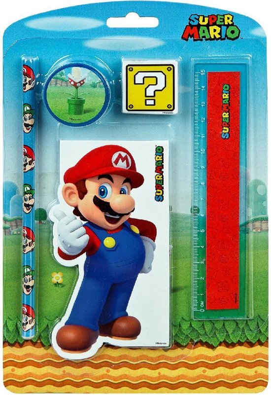 Schrijfset Super Mario - Notitieboekje Mario - School Spullen voor ...