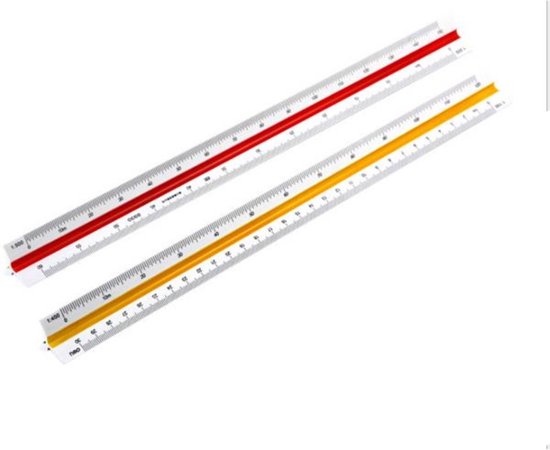 1 Stuks - Driehoekige Schaal Linialen - Ontwerp Liniaal Set van 30 cm ...