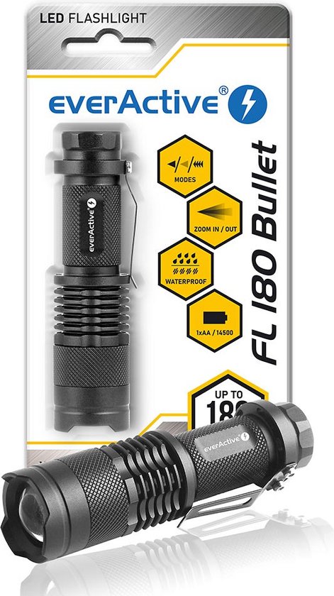 Everactive Fl-180 3w Zaklamp Zilver | bol