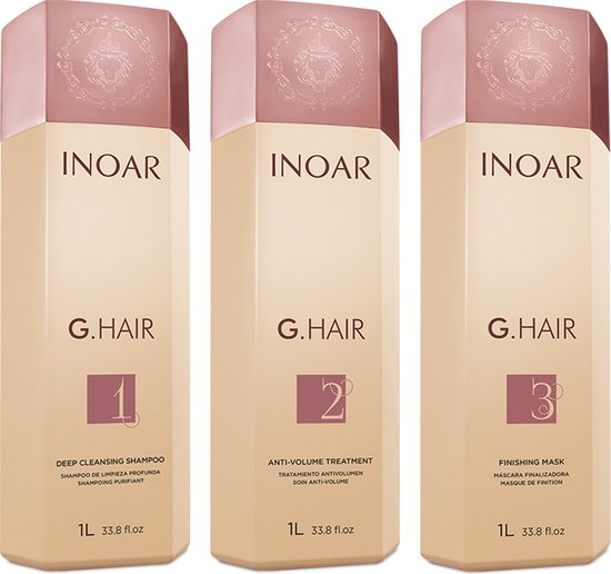 INOAR G.HAIR Keratine Behandeling Kit 3x1000ml | bol