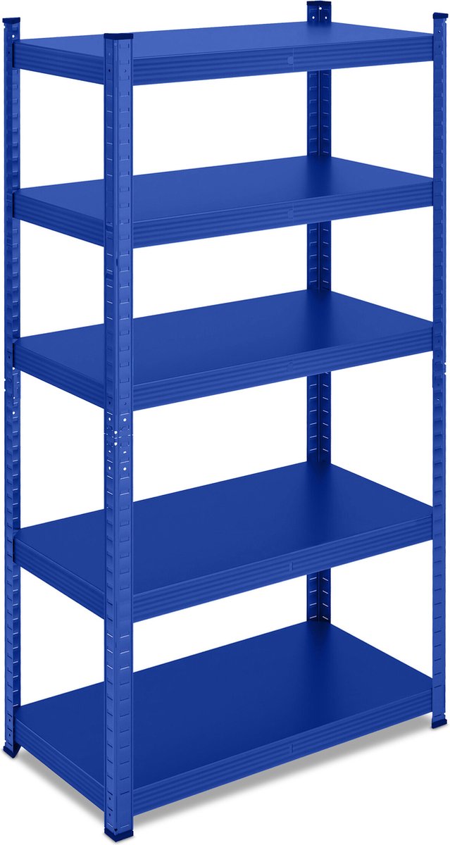 Relaxdays stellingkast blauw - staal - stellingrek - 875 kg ...