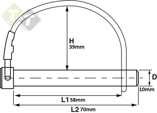 Borgpen rond 10x70 mm - Borgpin - Borg pen | bol