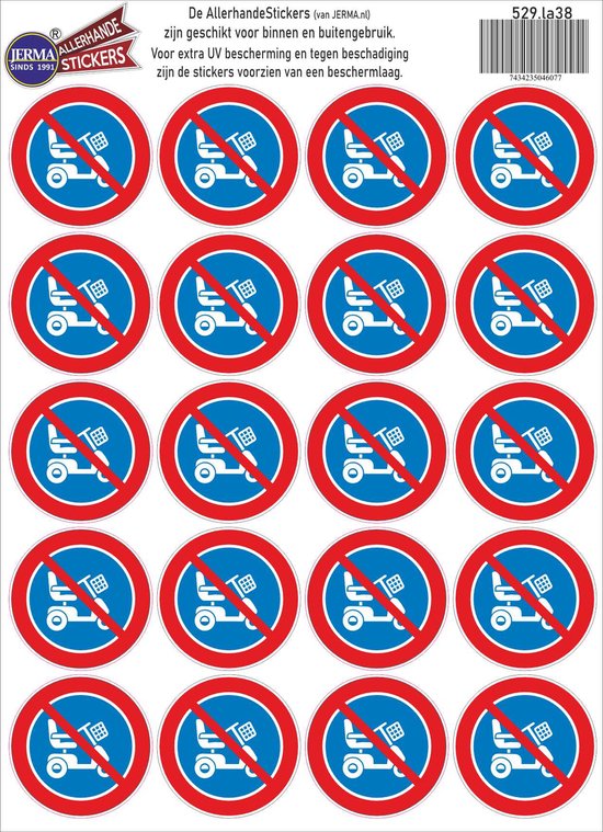 Plaatsen Scootmobiel niet toegestaan set 20 stickers | bol