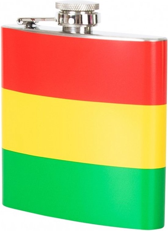 Drinkflesje rood geel groen carnaval Limburg. | bol