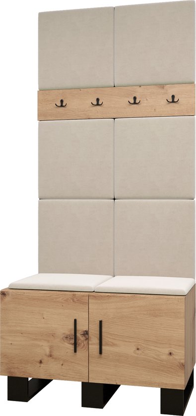 Garderobekast Ganggarderobe Compacte garderobe Vestibule Wandkast Plank ...