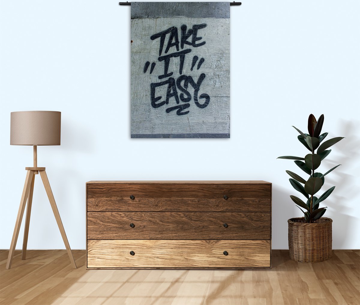 Velours Wandkleed Take It Easy Rechthoek Verticaal S (85 X 60 CM ...