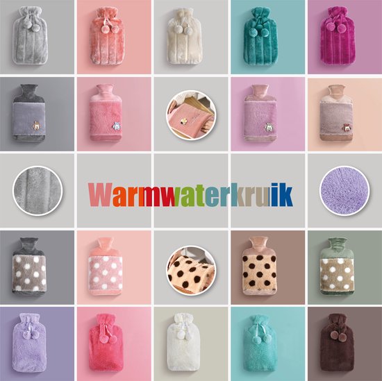 Colorful Sun® Warm water kruik - 2 liter - Warmwaterkruik met hoes ...